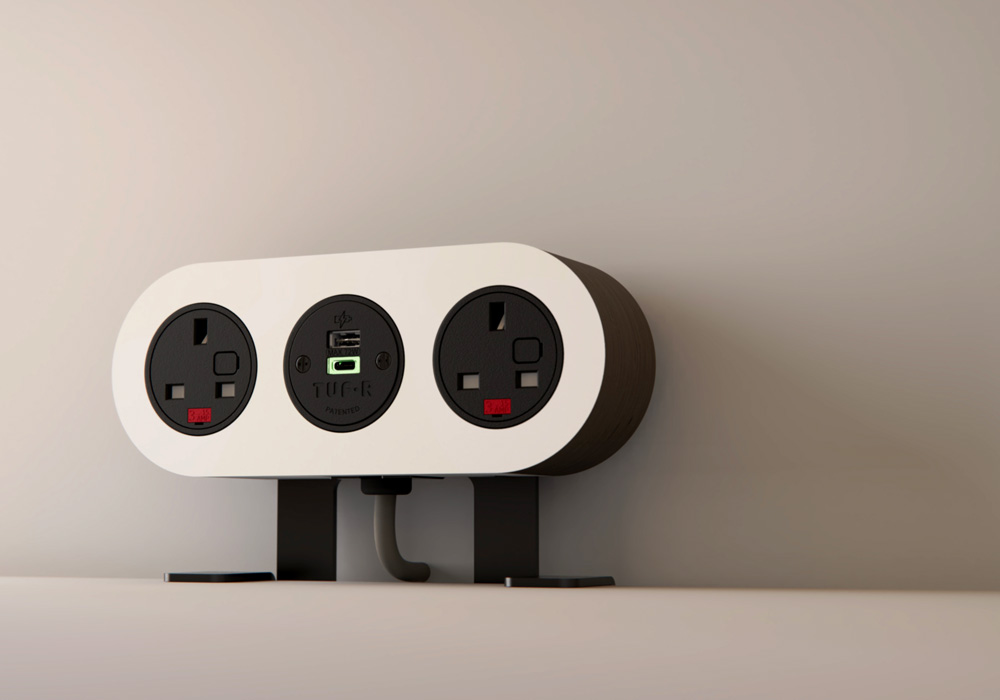 PLY | stylish wood desktop power unit | OE Electrics